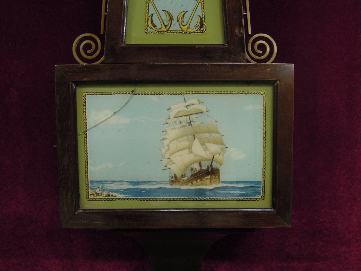 off market Antique Sessions Banjo Wall Clock Nautical Lighthouse Ship ...