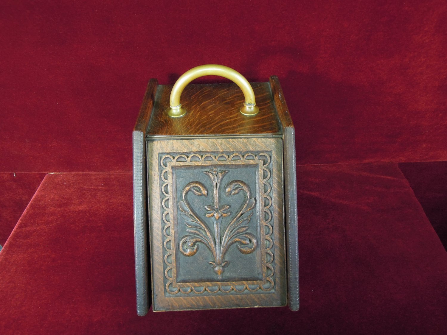 Antique Coal Ash Scuttle Box with Shovel