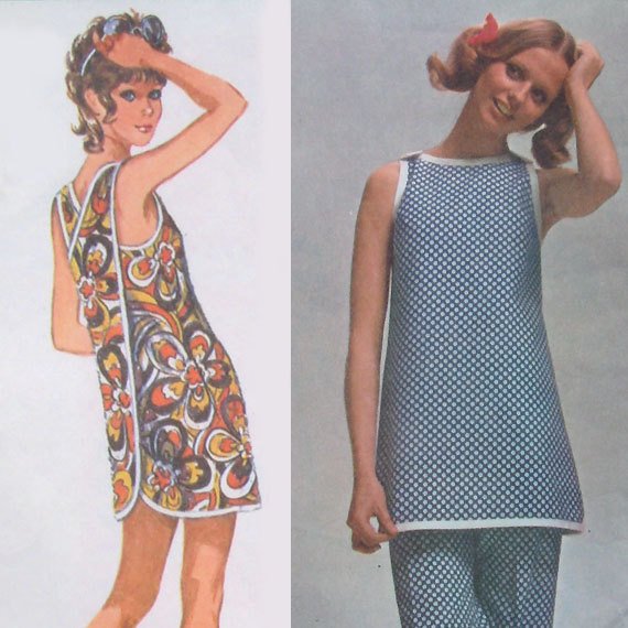 Simplicity 9427 Vintage 70s Beach Wrap Cover Up Or Tunic & Pants Sewing ...