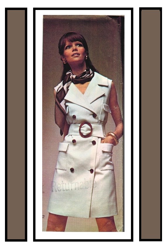 Simplicity 8130 Vintage 60s Mod UNCUT Double Breasted COAT DRESS ...