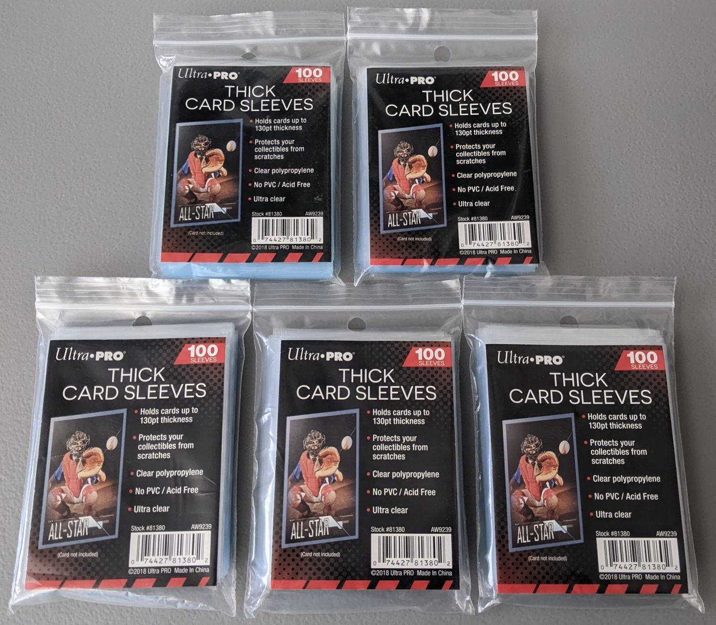 Ultra Pro Thick Card Sleeves 130pt 500 sleeves