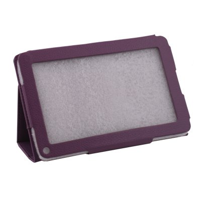 Purple PU Leather Folio Stand Case Cover for Amazon Kindle Fire 7" Tablet