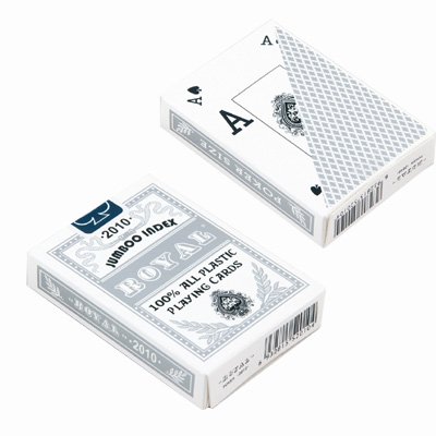 2 Decks ROYAL Plastic Playing Card Poker Jumbo Index SilverROYAL Pl ...