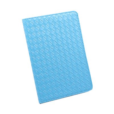 Blue Woven Pattern Synthetic Leather Case / Cover Skin Stand For Apple ...
