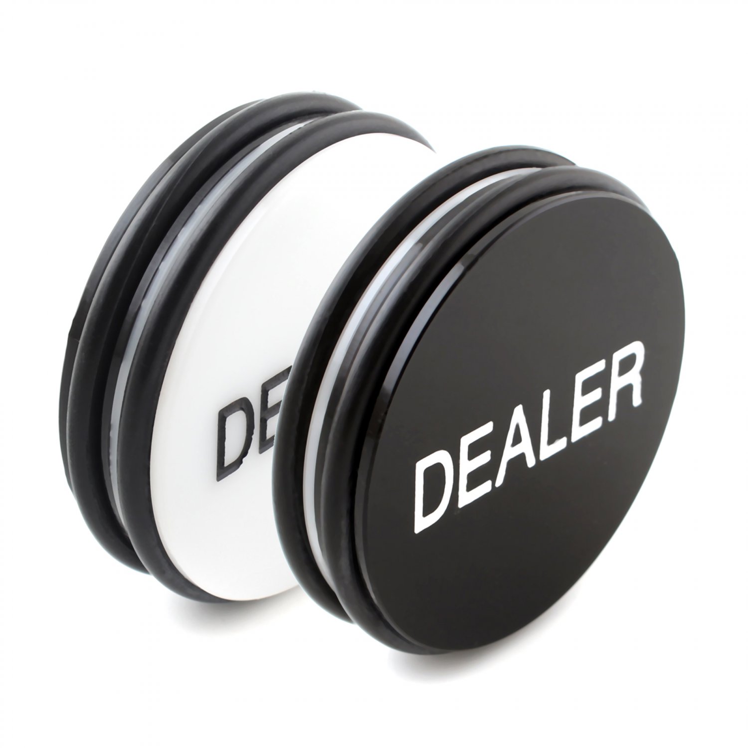 3" 2 Sided Pro Dealer Button Black & White (Ship US Country Only)#16077#
