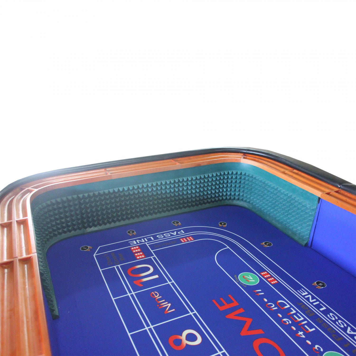 12 Foot Deluxe Craps Dice Table with Diamond Rubber Blue (Ship US ...