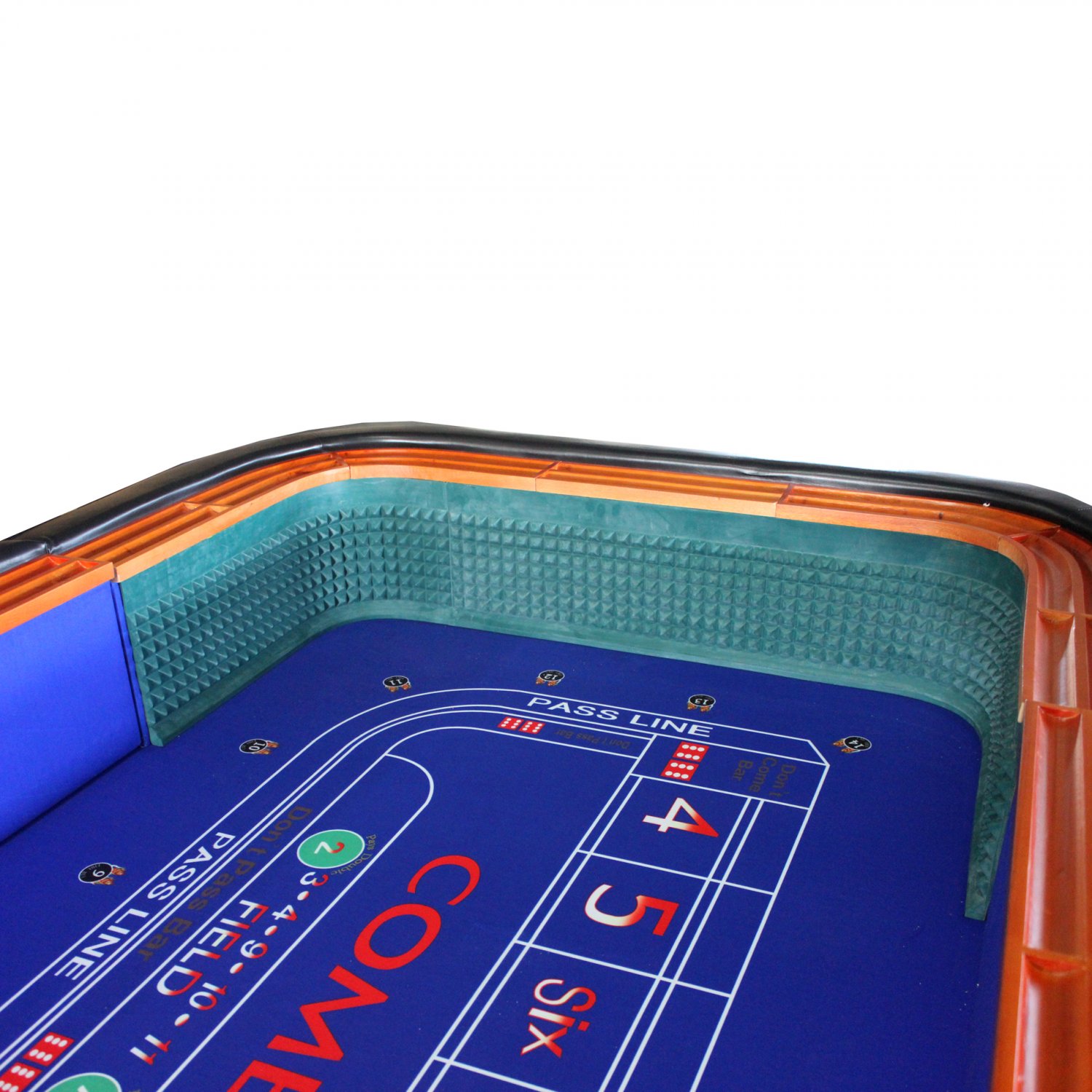 12 Foot Deluxe Craps Dice Table with Diamond Rubber Blue (Ship US ...