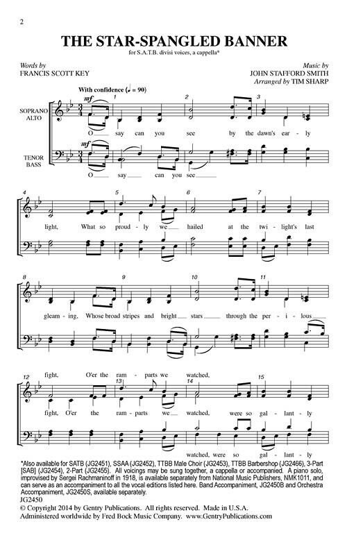 The Star-Spangled Banner Piano Sheet Music