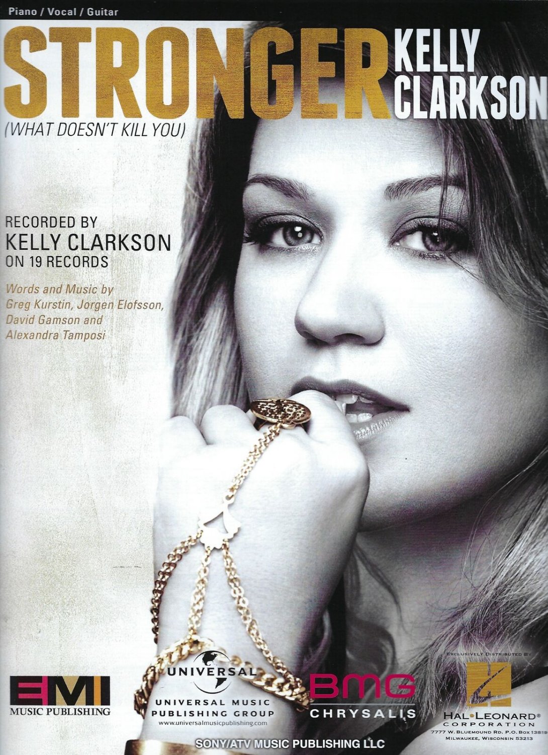 Kelly Clarkson Stronger What Doesnt Kill You Sheet Music