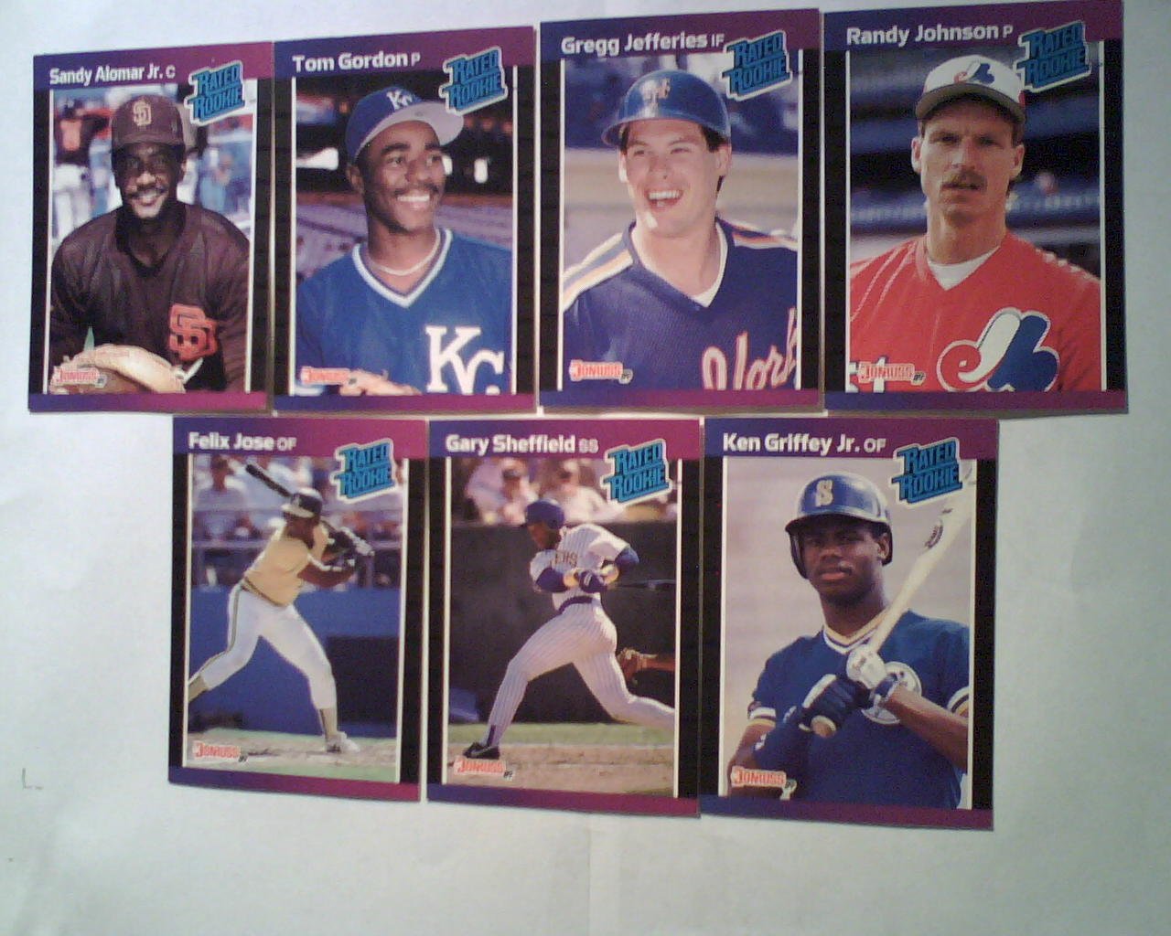Gregg Jefferies,Gary Sheffield,Sandy Alomar 1989 Baseball Rated Rookies ...