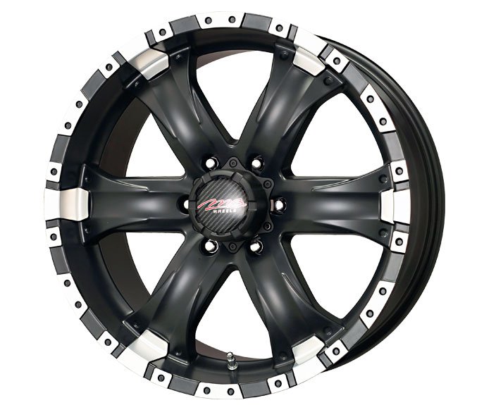MB Motoring Chaos Center Cap Matte Black 5 lug Wheel Rim