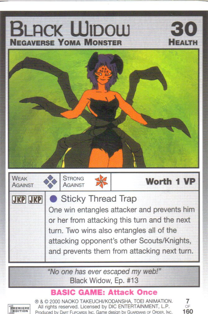 Sailor Moon Premier CCG Black Widow Negaverse Yoma Monster #7