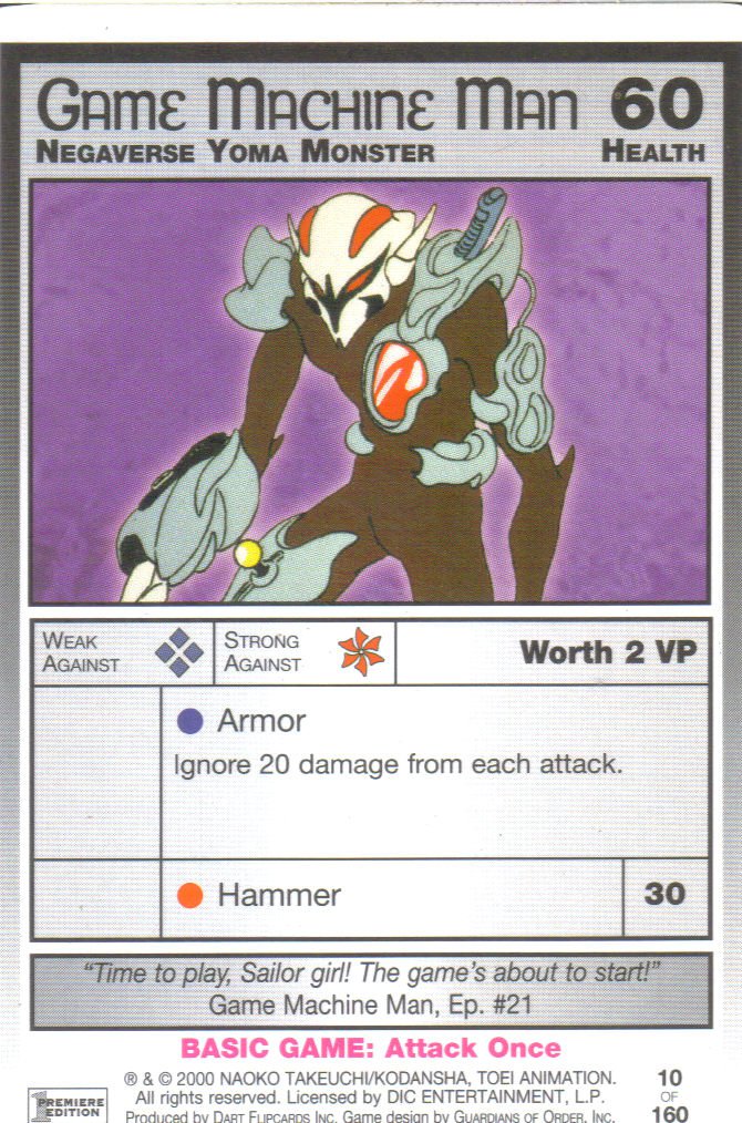 Sailor Moon Premier CCG Game Machine Man Negaverse Yoma Monster #10