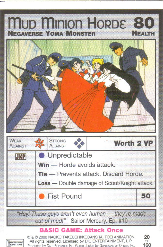 Sailor Moon Premier CCG Mud Minion Horde Negaverse Yoma Monster #20
