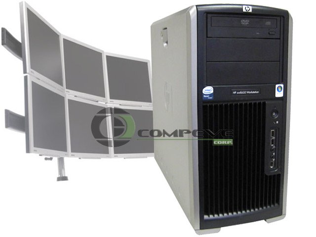 HP XW8600 Workstation 4-Core 2.5GHz/4GB/Win 7/ 6 Simultaneous Monitors ...