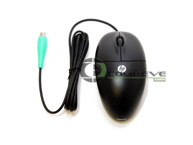 HP PS2 Black Optical Scroll Mouse HP PN# 600553-002, 537748-001