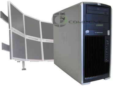 HP XW8400 2.66GHz Dual Core Xeon/4GB Workstation Trading PC 6 Monitors ...