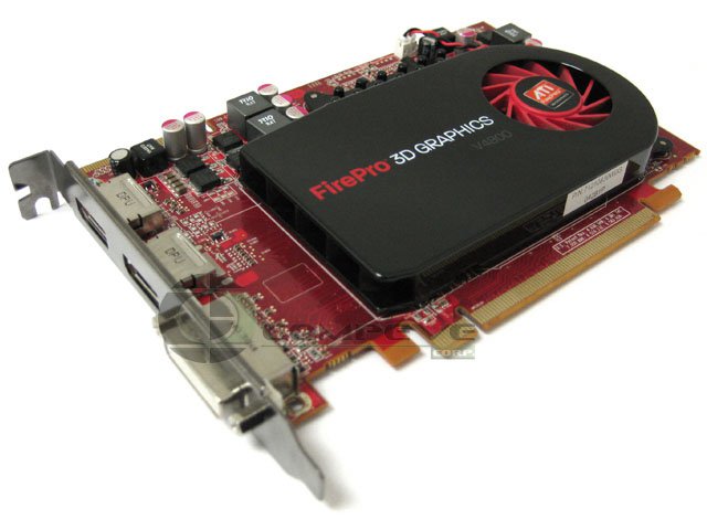 ATI FirePRO V4800 1 GB GDDR5 PCIe x16 DVI Dual DisplayPort VGA Graphics ...
