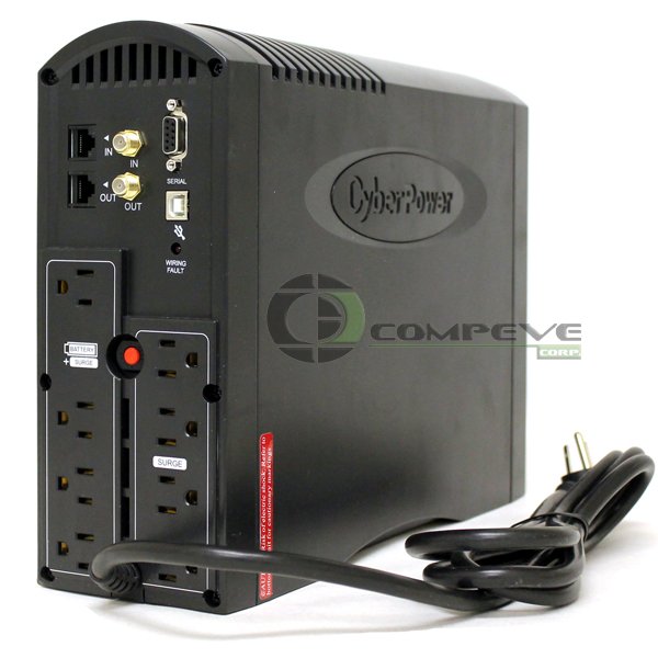 CyberPower Intelligent CP1350AVRLCD 1350VA 8-Outlets LCD AVR Tower UPS ...