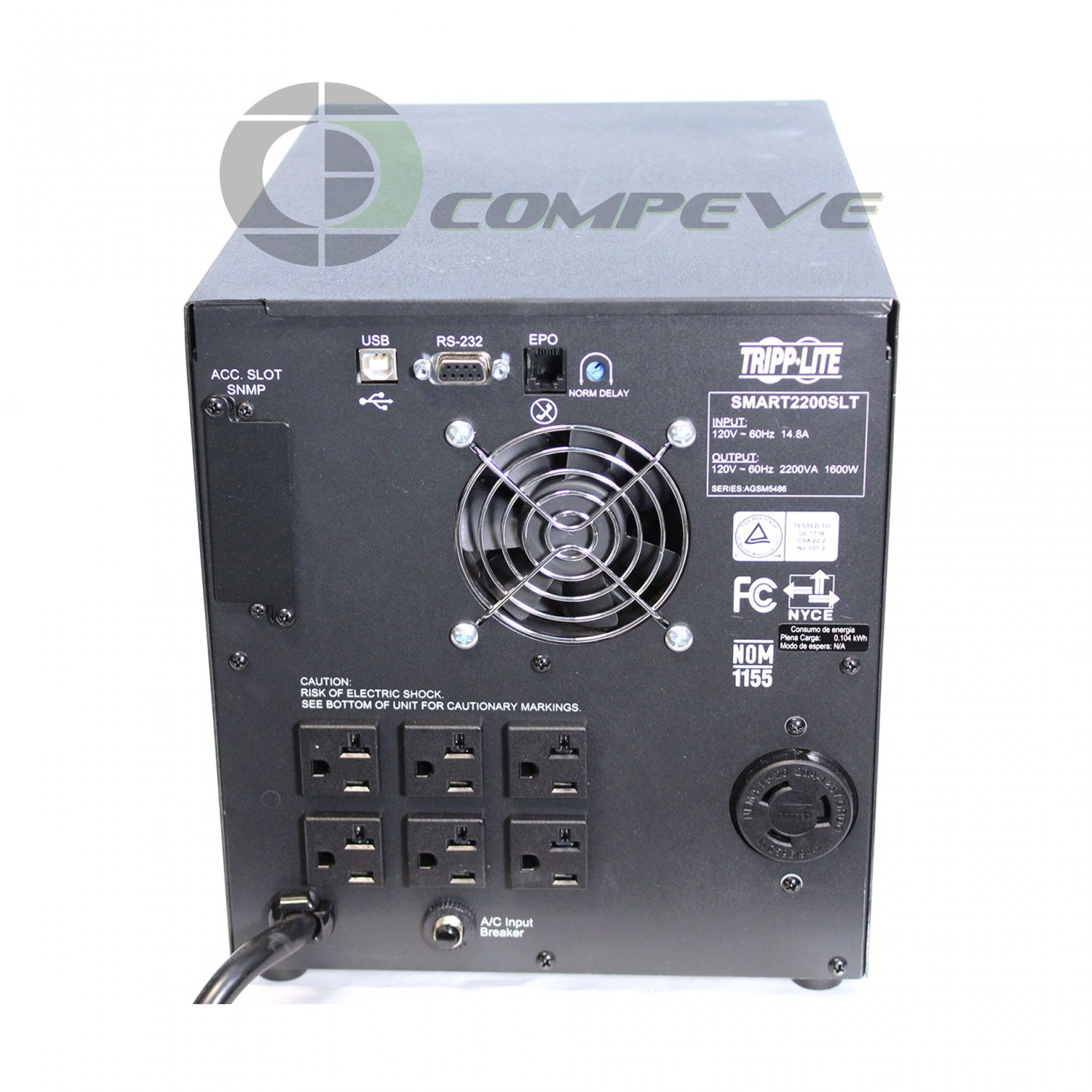 TRIPP LITE SmartPro SMART2200SLT 2200 VA 1600 Watts 7 Outlets Tower UPS ...