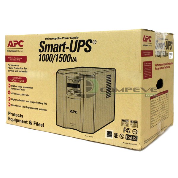 APC Smart-UPS SMT1000 8 Outlets 1000VA 700W AC 120V 645J External