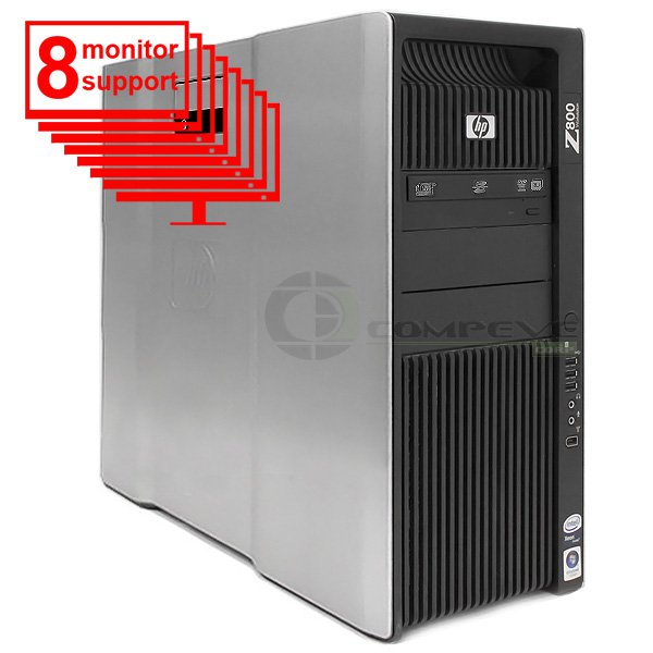 HP Z800 Multi 8-Monitor Computer/Desktop 6-Core/ 1TB + 256GB SSD/ NVS ...