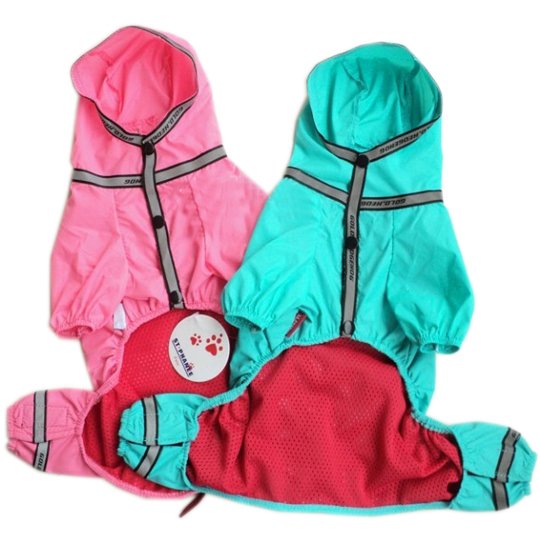 Dogs Clothing & Fashion Pucca Club Hooded Raincoat - L