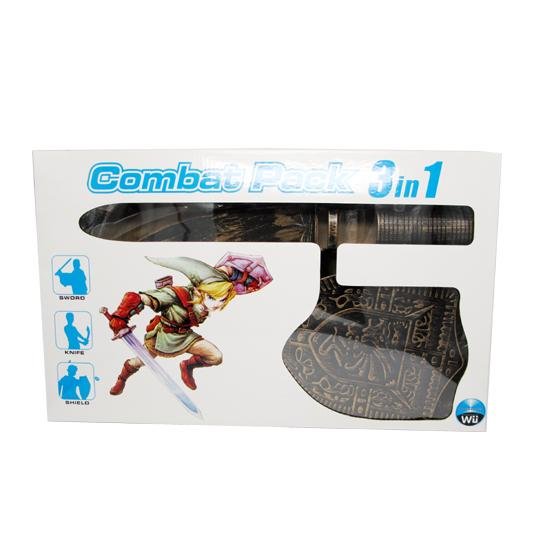 3 in 1 Sword Combat Shield Accessories for Wii Nintendo