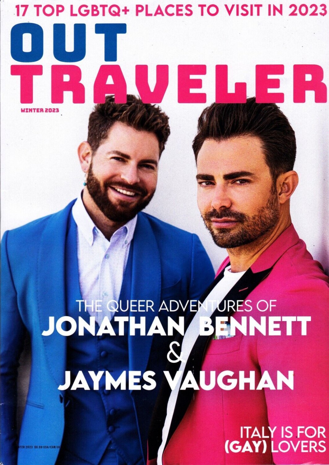 OUT TRAVELER Magazine Winter 2023 - cover: Jonathan Bennett & Jaymes ...