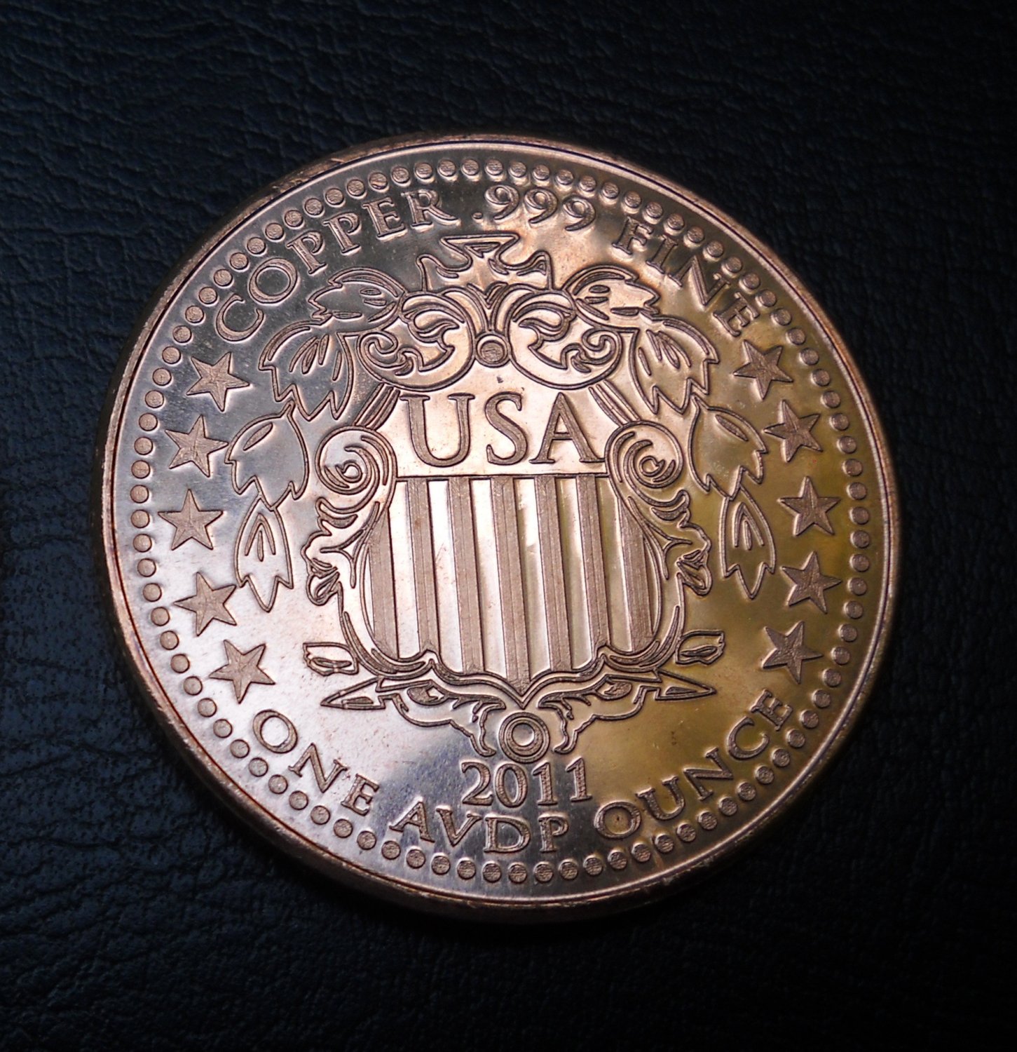 2011 INDIAN HEAD LIBERTY 1oz AVDP .999 fine COPPER Coin