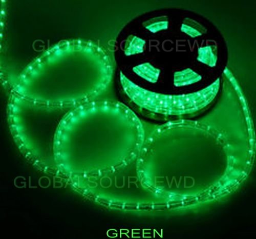 150' FEET LED Rope Lights Green Color 1/2" /13MM 1656 LEDs With Accessories