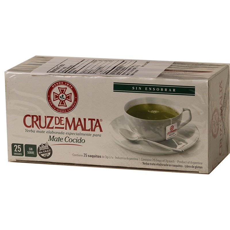 Cruz de Malta Yerba Mate Tea Bags x 25 tea bags Herbal Mate Cocido LAST ...