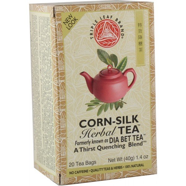 Triple Leaf Corn Silk Diabetic Tea 20 Tea Bags Caffeine Free 100% Natural