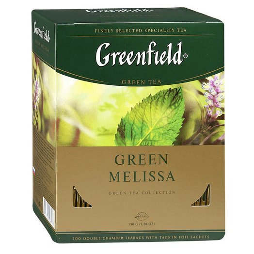 Greenfield Green Melissa 100 tea bags Russian Tea