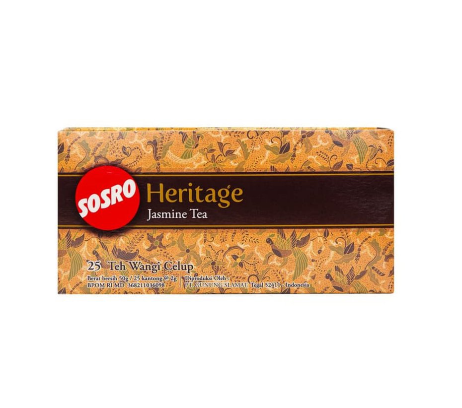 Sosro Heritage Jasmine Indonesia Herbal Tea Teh Wangi Celup 25 tea bags