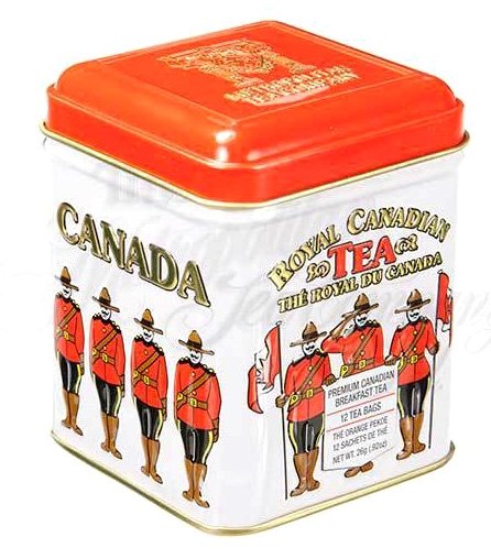 RCMP Royal Canadian Breakfast tea 24 tea bags tin souvenir