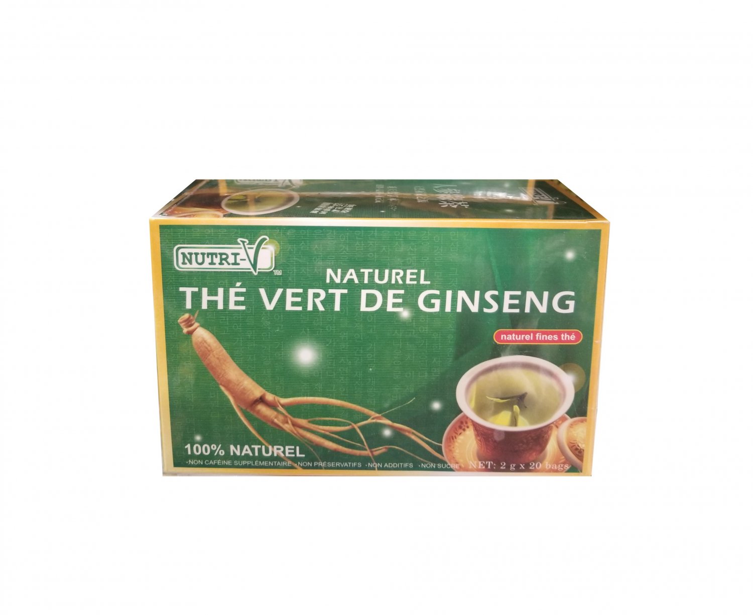 Green Tea with Ginseng Tea Box of 20 Teabags