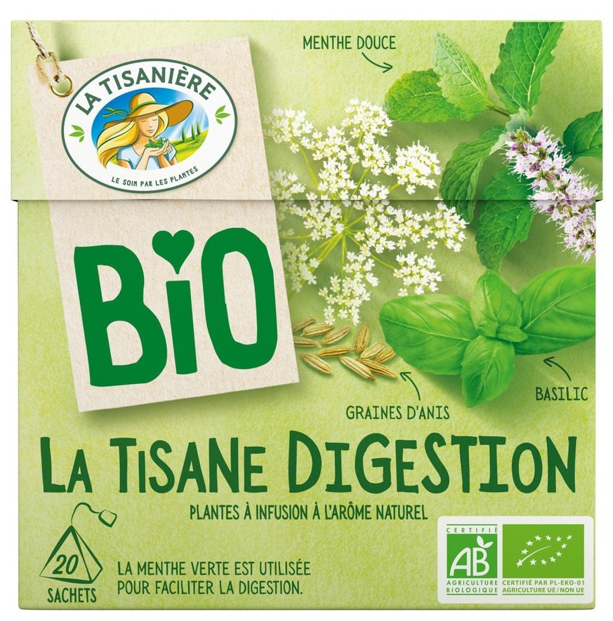 La Tisaniere Digestion Herbal Tea Infusion Herbal Tea 20 SACHETS