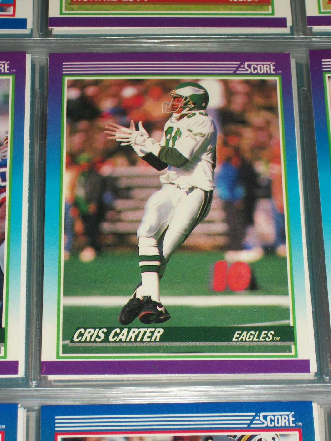 Chris Carter 1990 Score Football Card chris-carter-1990-score-football-card