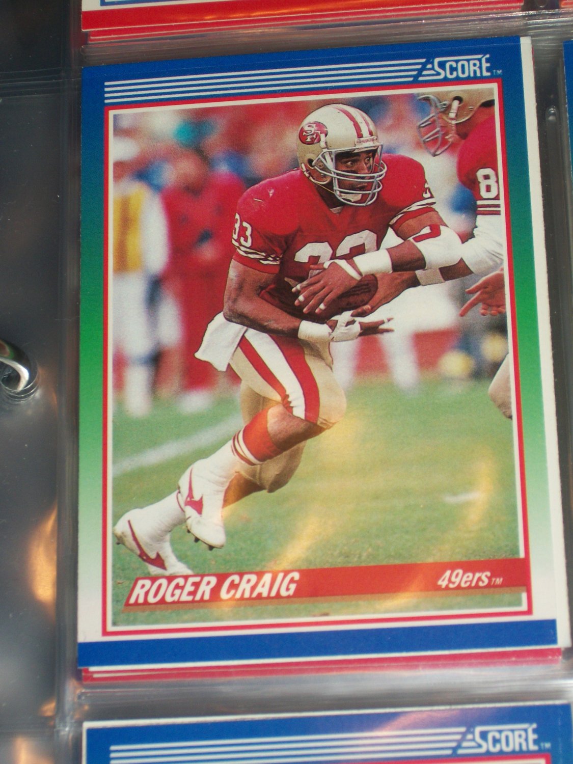 Roger Craig 1990 Score football card