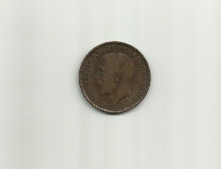 GREAT BRITAIN KING GEORGE V 1912 ONE PENNY COIN