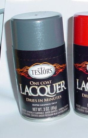 Testors One Coat Lacquer Graphite Dust 3oz Spray Can Hot Rod Model Cars ...
