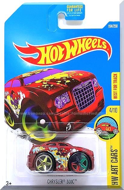 Hot Wheels - Chrysler 300C: HW Art Cars #4/10 - 194/250 (2016) *Maroon ...