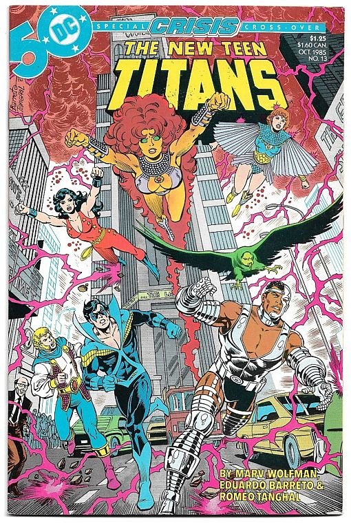 The New Teen Titans #13 (1985) *DC Comics / Harbringer / Cyborg / Starfire*