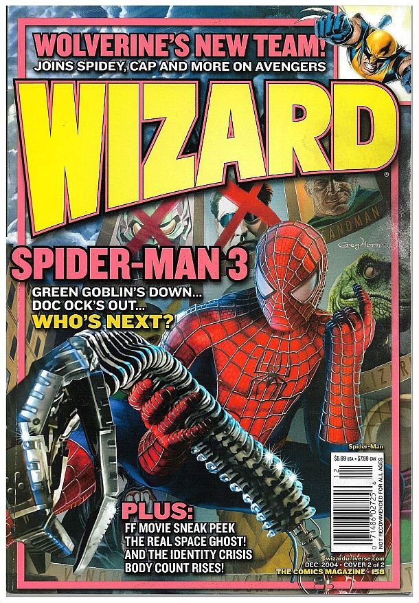 Wizard: The Comics Magazine #158 (2004) *Cover 2 / Spider-Man 3 / Greg ...