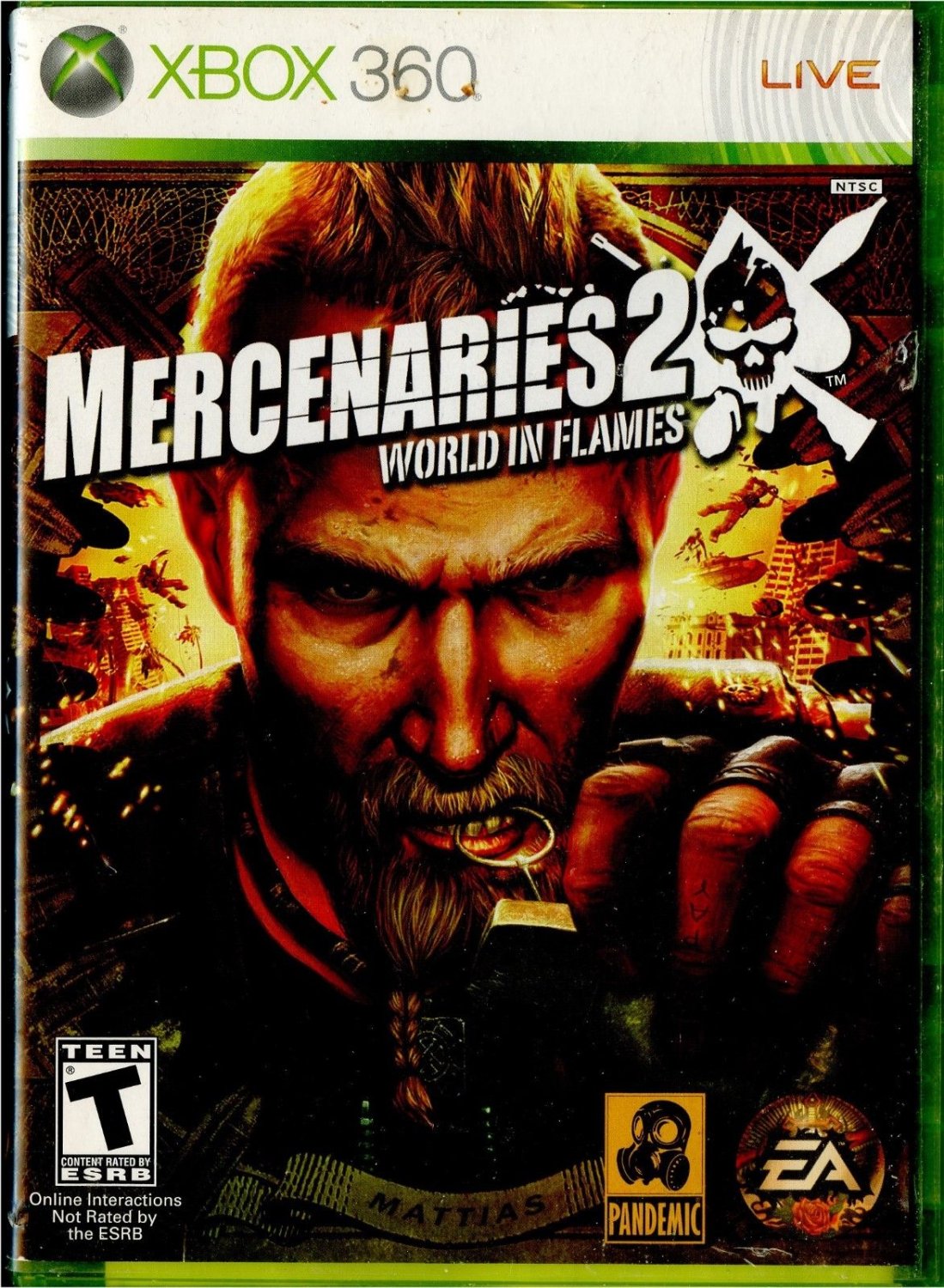 Mercenaries 2: World in Flames Microsoft Xbox 360 Complete with Manual