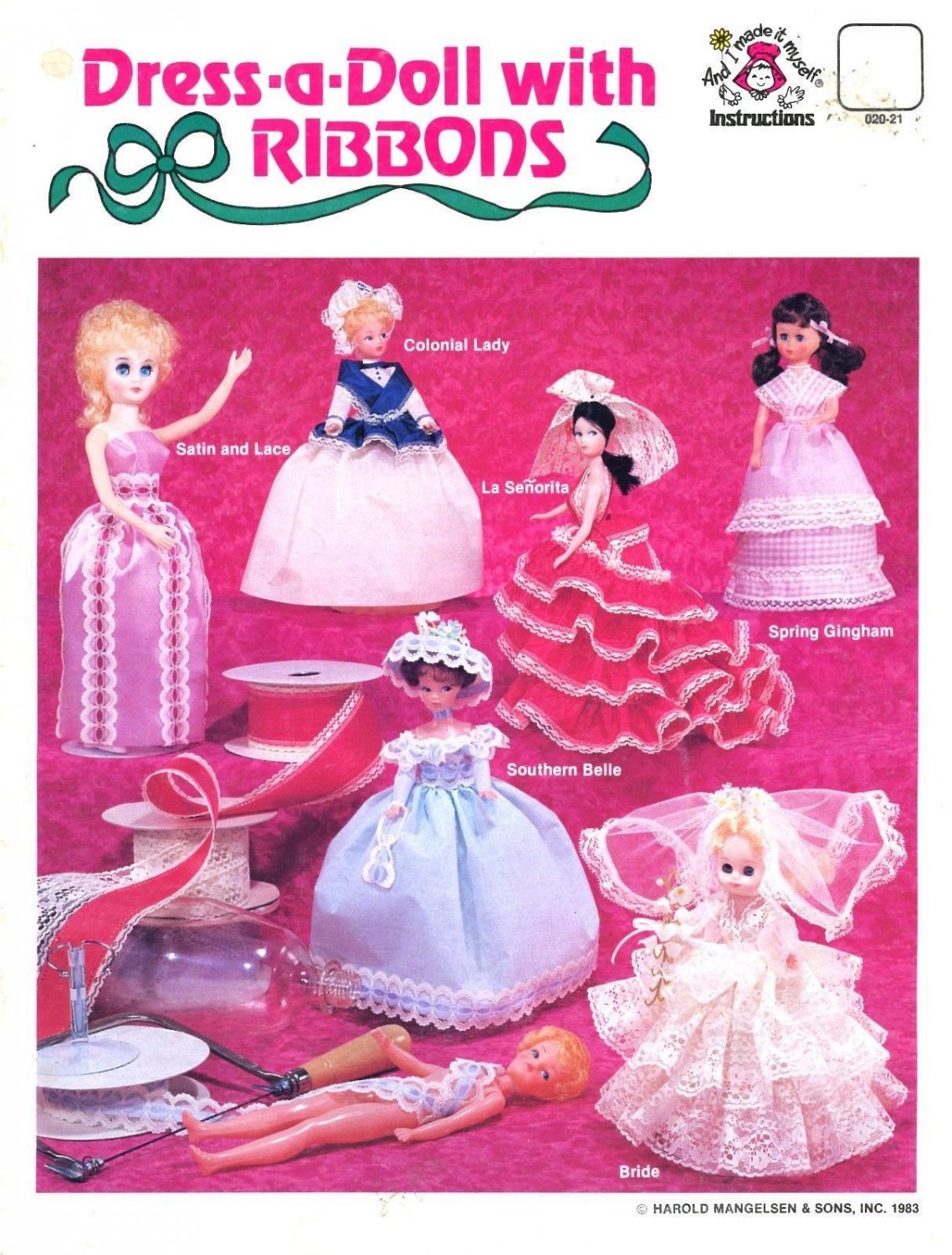 Dress-A-Doll With Ribbons By Harold Mangelsen And Sons Dolls Doll Patterns