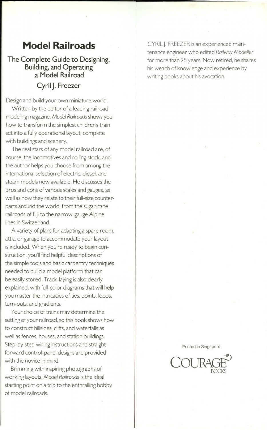 Model Railroads Complete Guide Design, Build, Operating Model RR Cyril ...