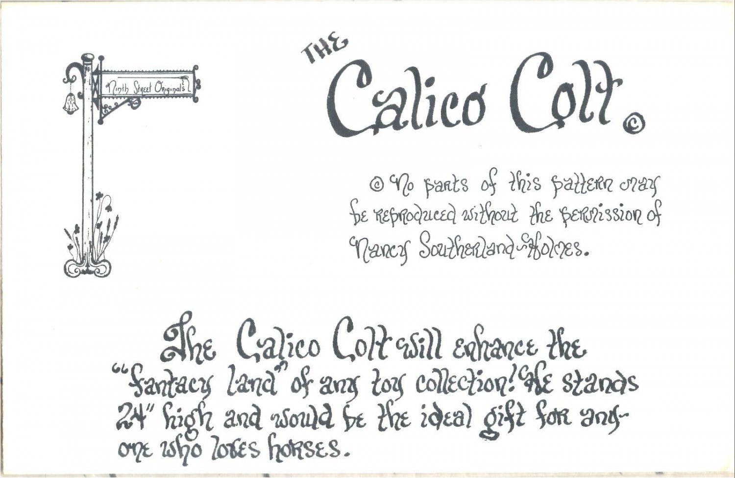 That Patchwork Place Calico Colt Horse Pattern Unused Uncut