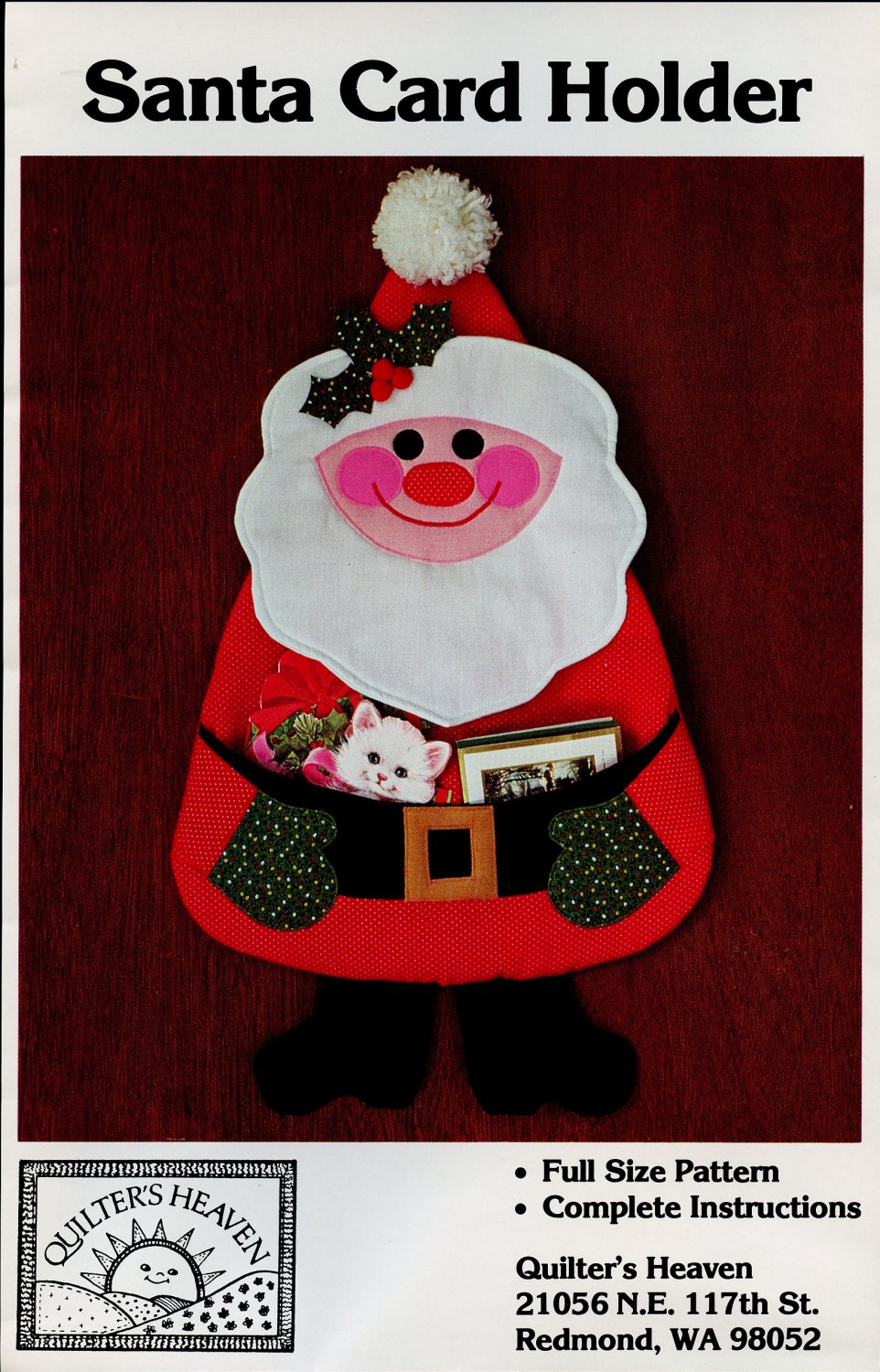 Quilters Heaven Santa Card Holder-Decoration 14" x 22" Ornament ...